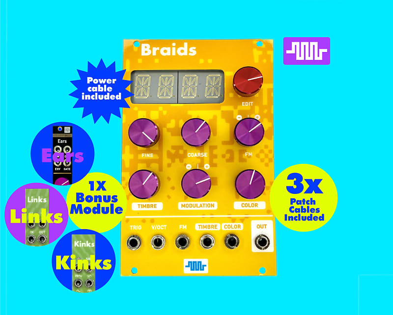 Mutable Instruments Braids DIY + Bonus Module Ears | Reverb Australia