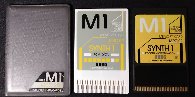 KORG M1 MSC-02 MPC-02 SYNTH 1 PCM Program Memory Card Set | Reverb