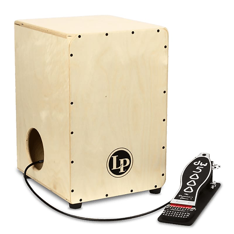 LP Latin Percussion 2-Sided Cajon with DW-Designed Foot Pedal | Reverb