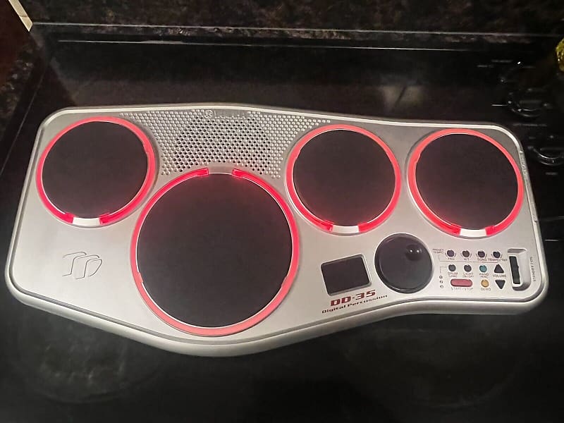 Yamaha DD-35 Silver Electronic Digital Drum Pad W AC Power | Reverb UK