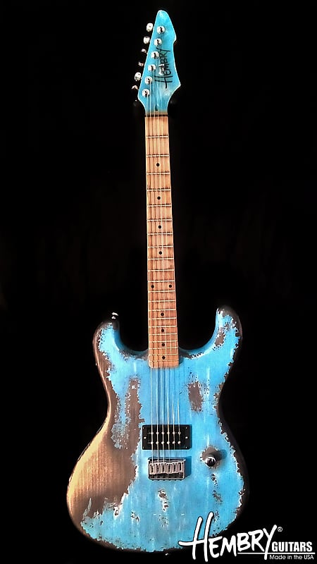 Hembry Mosrite inspired super heavy relic guitar | Reverb