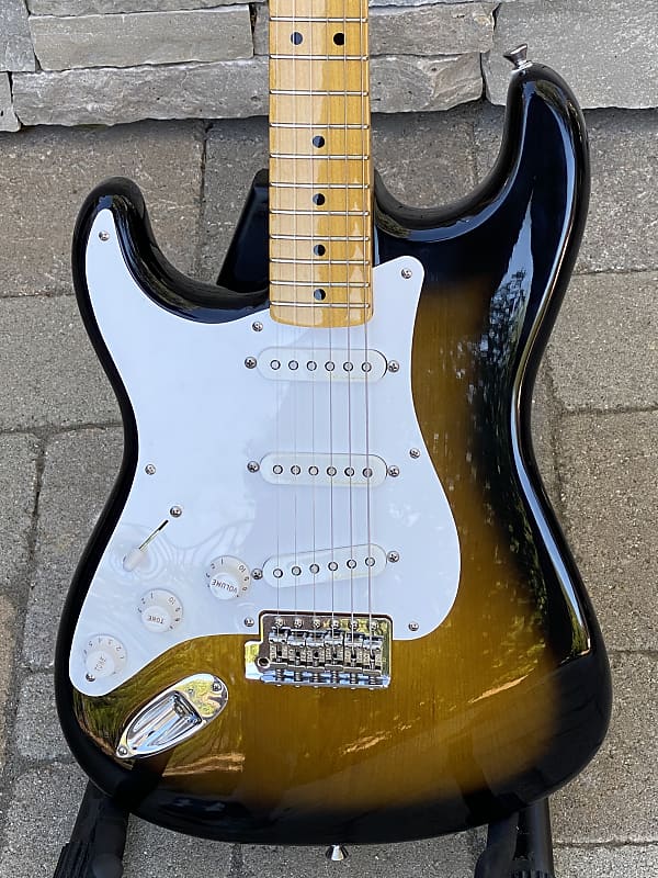Squier by Fender '57 Clapton modded Stratocaster Guitar Lefty | Reverb