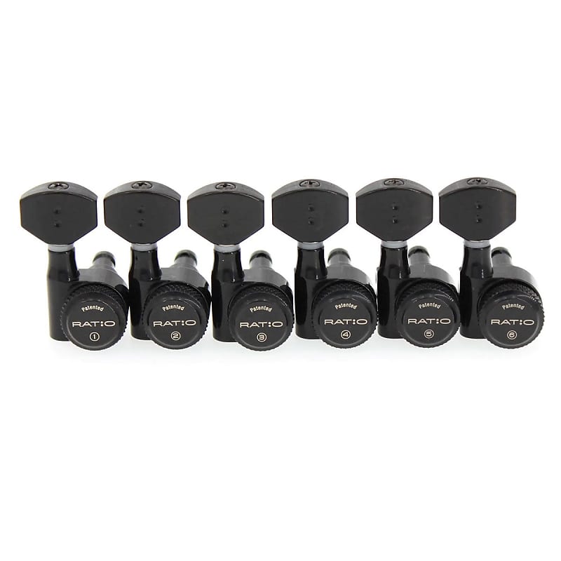 Graph Tech Contemporary Mini Machine Heads Staggered Black | Reverb