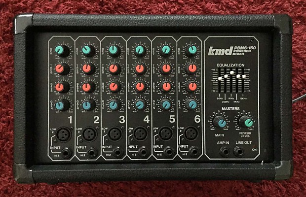 KMD Powered Mixer PBM6-150 1980's Black | Reverb