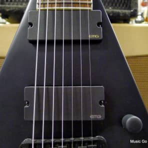 ESP LTD V-307 Satin Black FLYING V 7-STRING with EMG pickups! | Reverb