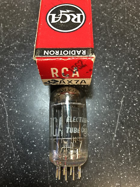 RCA 12AX7 Black Plate 1956 In Box | Reverb