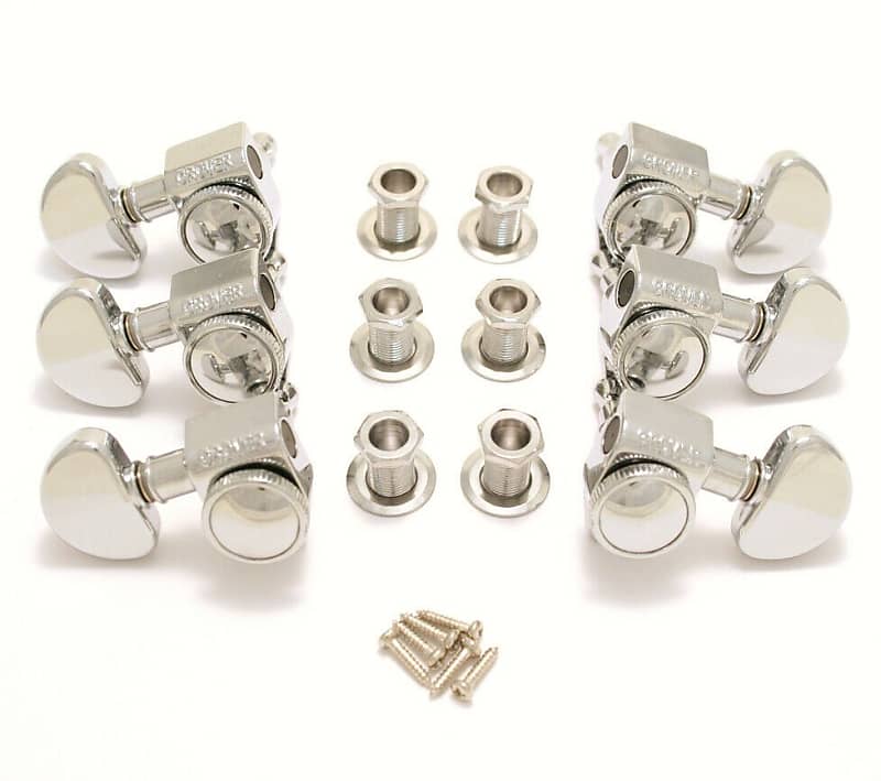 Grover Nickel Roto-Grip Locking Guitar Tuners for Gibson Les | Reverb
