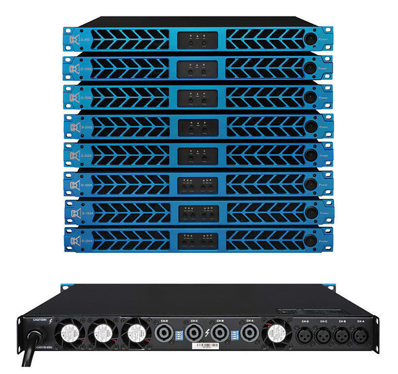 CVR Audio D-1504 BLUE Professional Power Amplifier 1 Space | Reverb