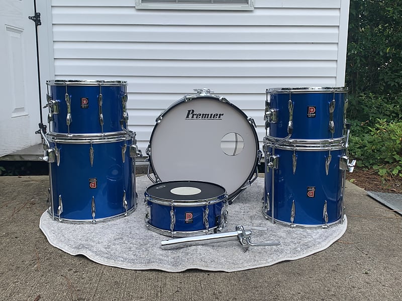 70’s Premier Drum Set-Polychromatic Blue | Reverb
