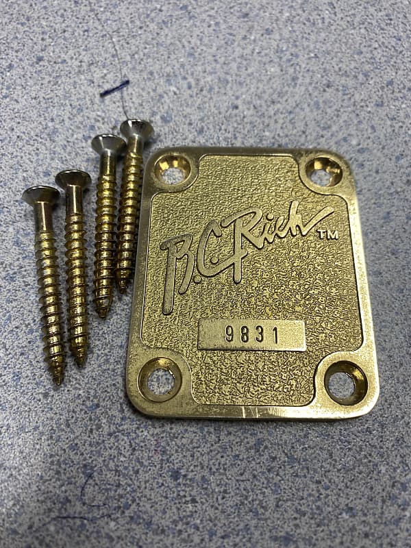 B.C. Rich Neck Plate Vintage 80s - Gold | Reverb