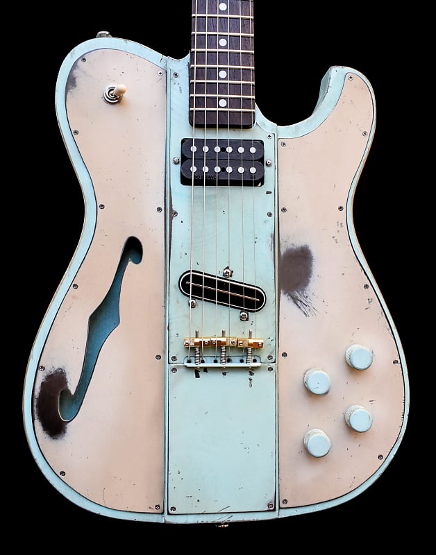 Dax&Co. Ironhorse Deluxe 2022 Aqua/Cream Guitar W/ | Reverb UK
