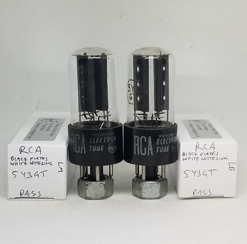RCA 5Y3GT Black Plate Rectifier Matched Pair NOS 5Y3 | Reverb