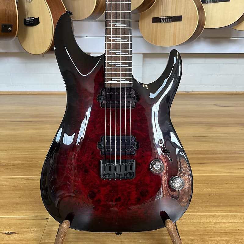 Schecter Omen Elite-6 Electric Guitar (Black Cherry Burst) | Reverb