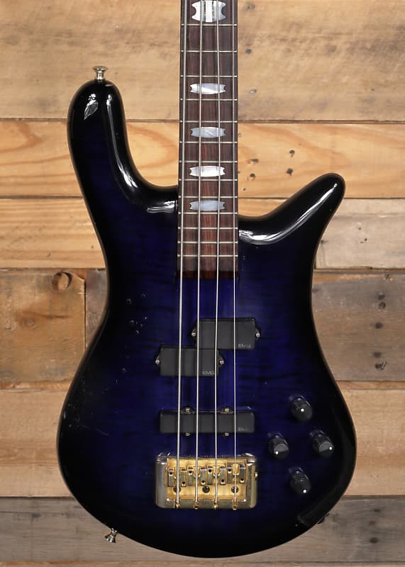 Spector Euro 4 LX 4-String Bass Transparent Blue Burst w/ | Reverb