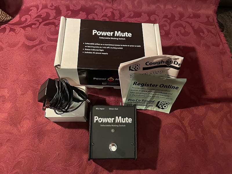 Pro Co Power Mute - Microphone Muting Switch In Original Box | Reverb