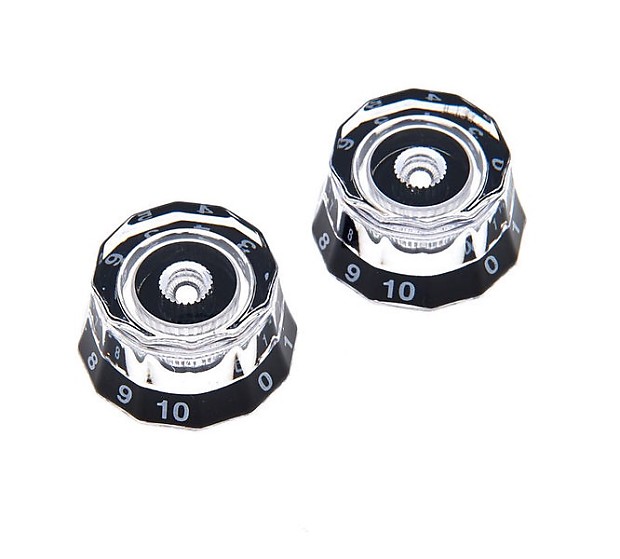 PRS Lampshade Knobs Black And Clear New | Reverb