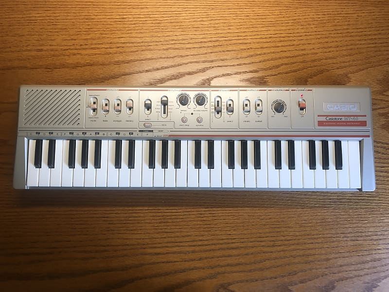 Casio MT46 1982 - Platinum Beige and Sunburst Orange, Cleaned | Reverb