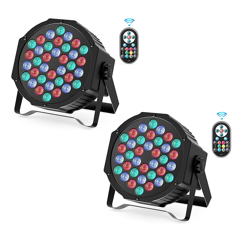 2 Pcs Rgb Led Stage Light, 72W Par Can Light Dmx 7Ch With | Reverb