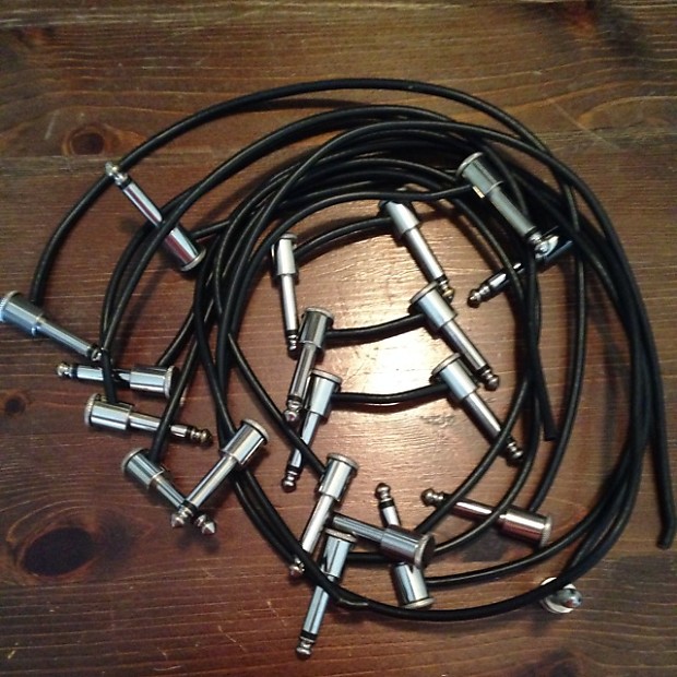 George L's Patch Cable Kits 2012 Black Cable w/ Nickel Plugs | Reverb
