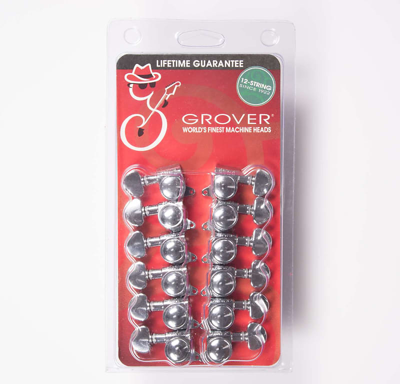 Grover 505C12 Mini Roto-Grip Locking Chrome 12 String Tuners | Reverb