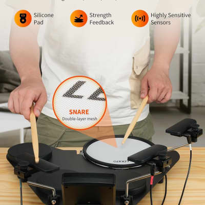 LEKATO Electronic Drum Set Portable Electric Drum Set for | Reverb
