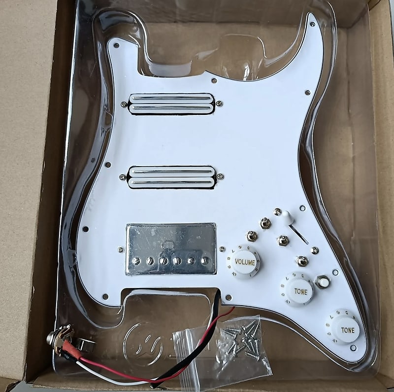 White SSH Stratocaster Strat Style Guitar Prewired | Reverb Australia