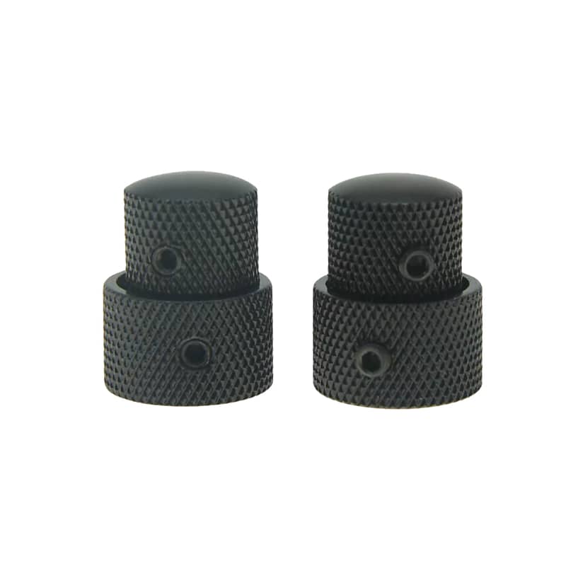 Black Dual Concentric Stacked Knobs (Set of 2) | Reverb