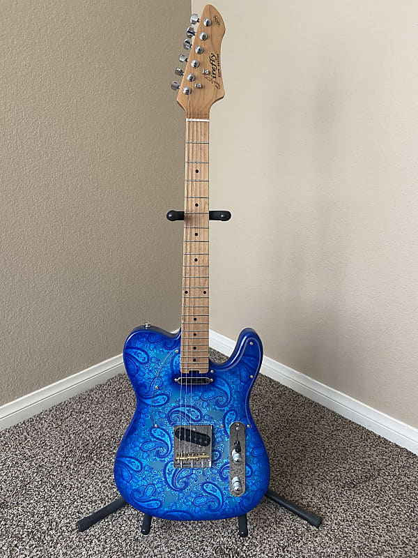 Firefly Blue Paisley Telecaster Guitar | Reverb