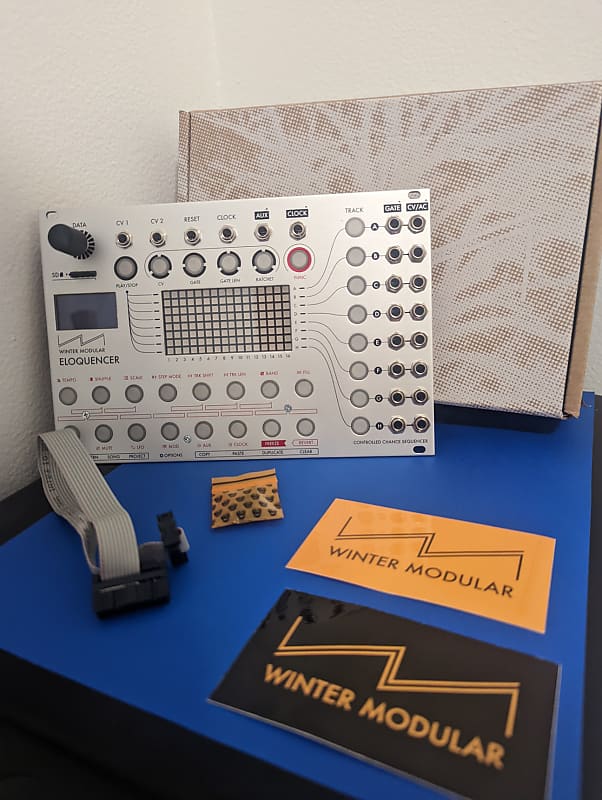 Winter Modular Eloquencer Eurorack sequencer module in silver | Reverb