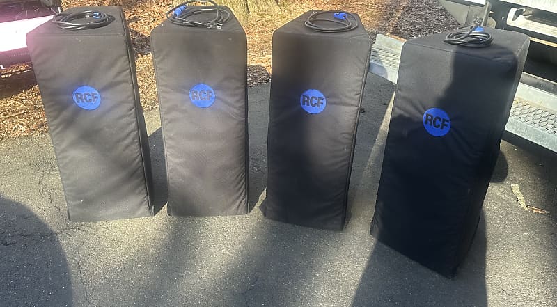 RCF TT+ TTP 4-A two-way powered speakers TTP4A with covers | Reverb