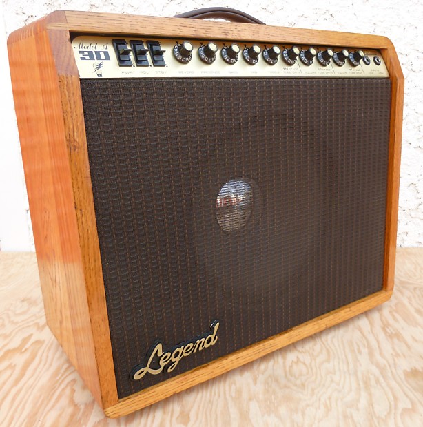 1984 Legend Model A 30 1x12 Combo Amp, Tube Hybrid, Oak | Reverb