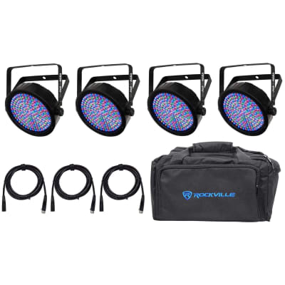 Slimpar 64 Rgba Slimpar64 Compact Dmx Led Wash Lights, Case, | Reverb