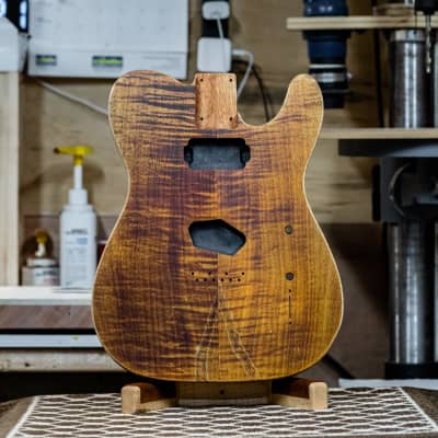 Flamed Maple Tele Body / Maple & Mahogany Tele | Reverb