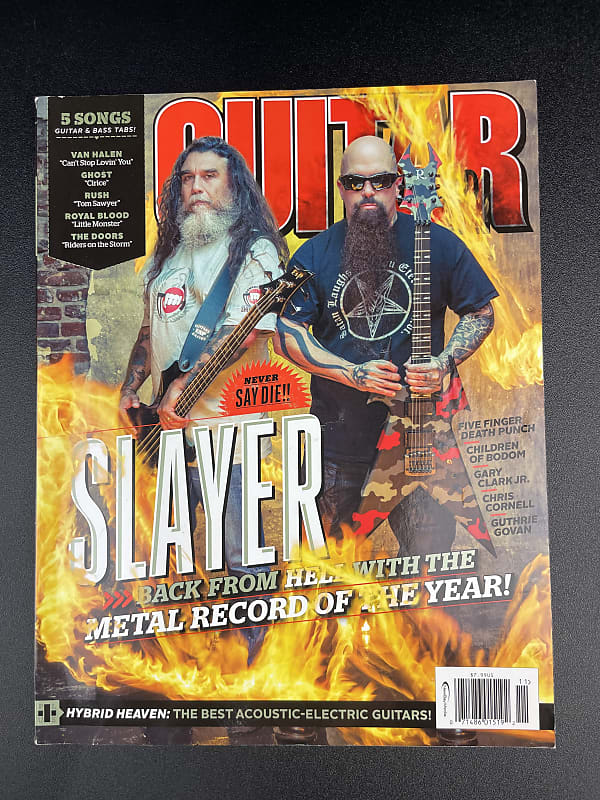 Slayer Guitar World Magazine November 2015 Kerry King | Reverb