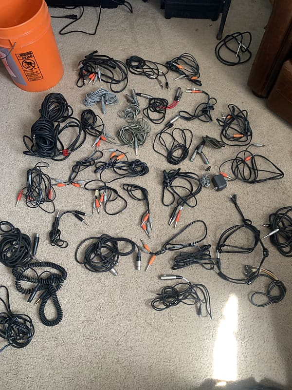 BIG lot of patch conversion cables come 2-to-1 XLR, 1/4" | Reverb
