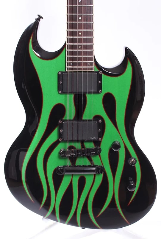 ESP LTD GRYNCH James Hetfiled 2003 - Black with Hot Rod Flame | Reverb