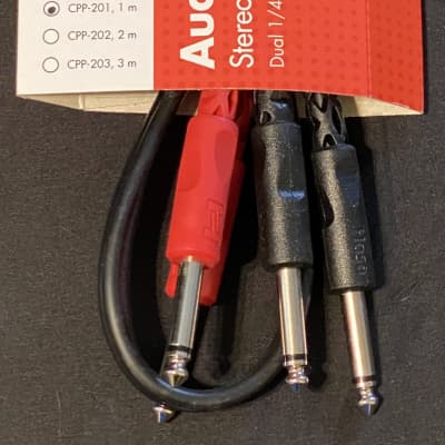 Hosa CPP201 CPP-201 Dual 1/4" TS Stereo Interconnect - 1 | Reverb