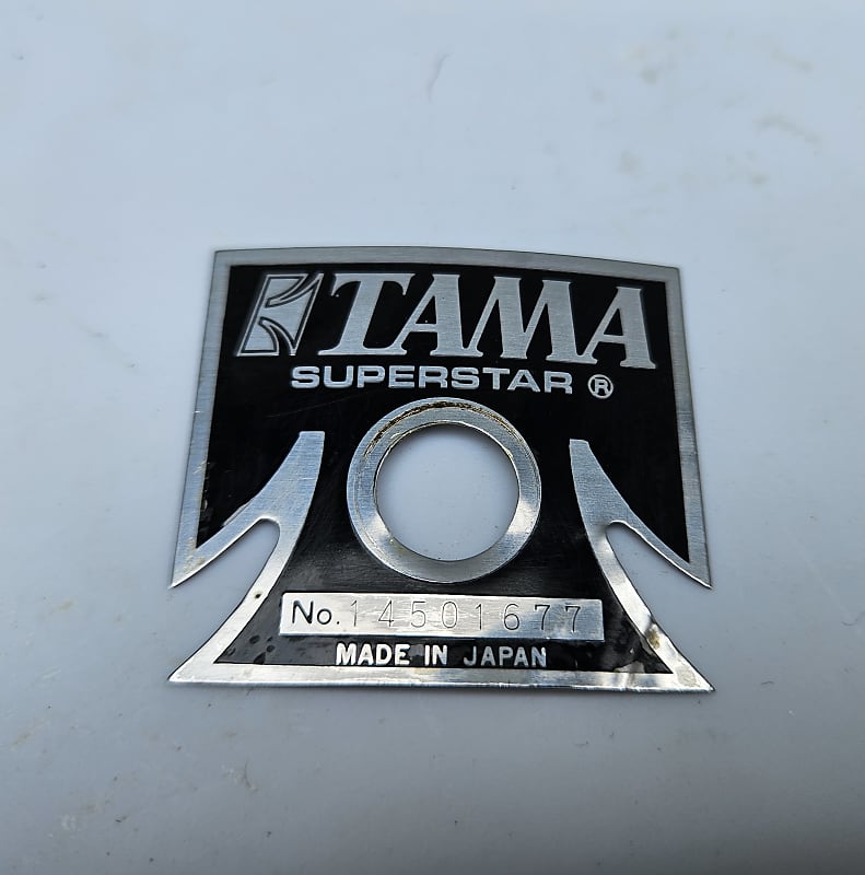 TAMA 1970s-1980s Era Superstar Badge Black "T" Logo (QTY: 1) | Reverb