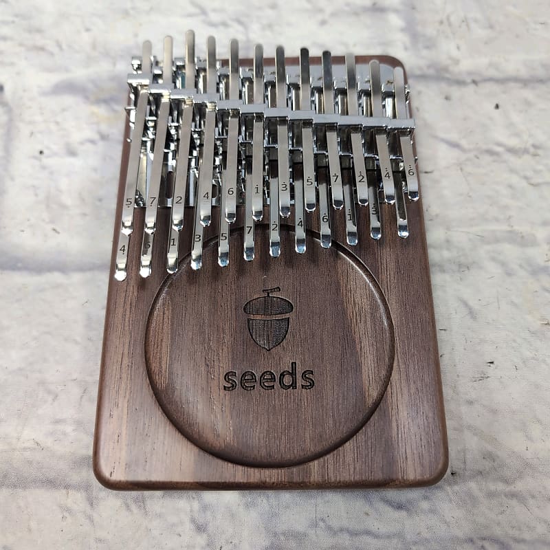 Seeds 24 Key Double Row Wooden Kalimba with Case | Reverb