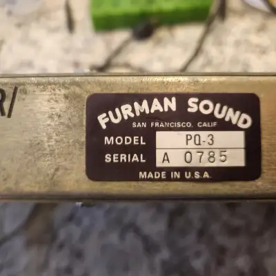 Furman PQ3 1970's Green Face | Reverb