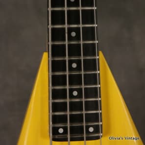 1981 Kramer "Flying V" Bass XKB-10 original Yellow aluminum | Reverb
