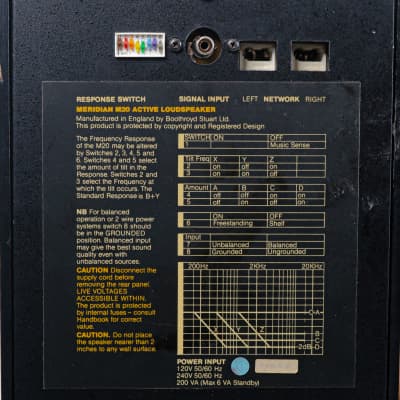 Meridian Speakers M20 Active Loudspeaker Set Crossovers | Reverb
