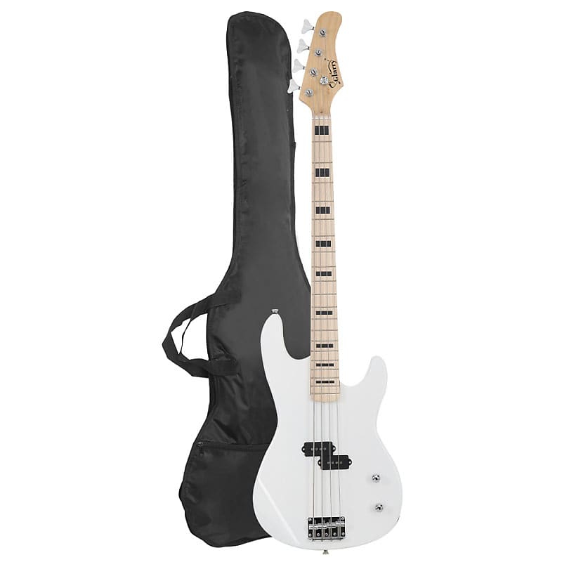 White Glarry GP PRO Electric Bass Guitar | Reverb