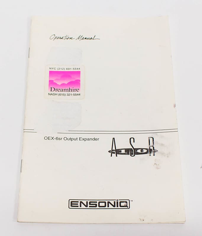 Ensoniq ASR 10 OEX-6sr Output Expander Manual | Reverb