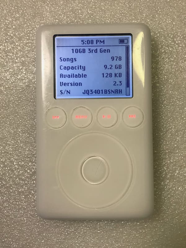 Apple iPod classic 3rd Gen A1040 2003 - white | Reverb