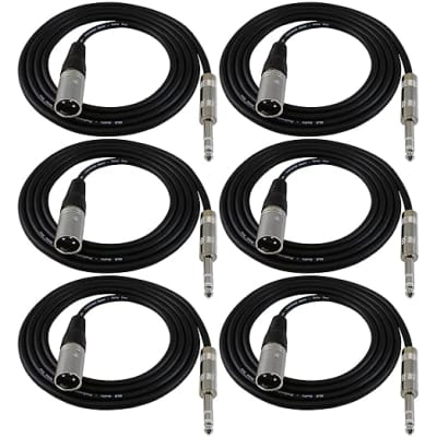 1/4" TRS to 1/4" TRS Patch Snake Cables - 6 Pack - 2ft / | Reverb