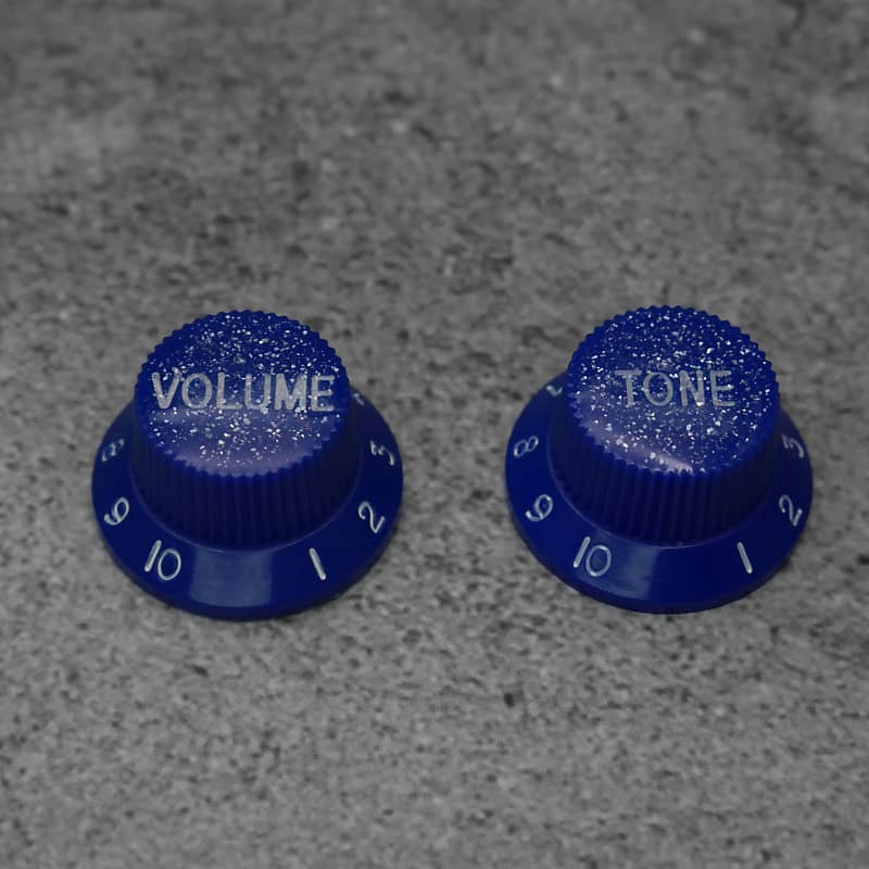 #459 Blue Glitter Top Strat Stratocaster Fender Knobs Knob | Reverb