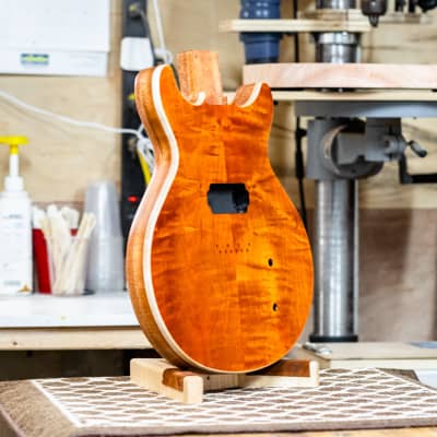 Walnut & Roasted Maple Strat Body / Walnut Strat with | Reverb Canada