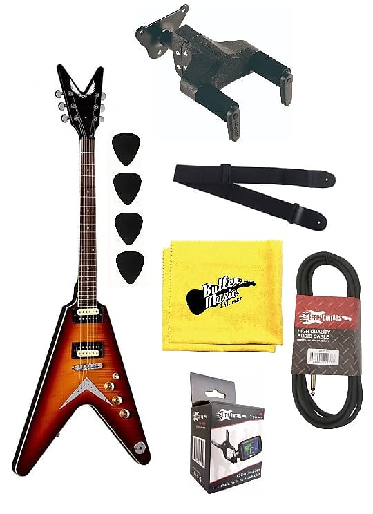 Dean V79 Flame Maple V Style Electric Guitar with Tuner, | Reverb