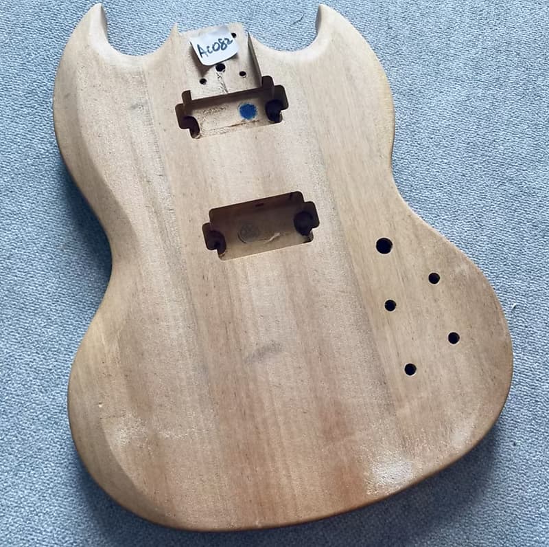 Mahogany Wood Double Cutaway Guitar Body Project | Reverb